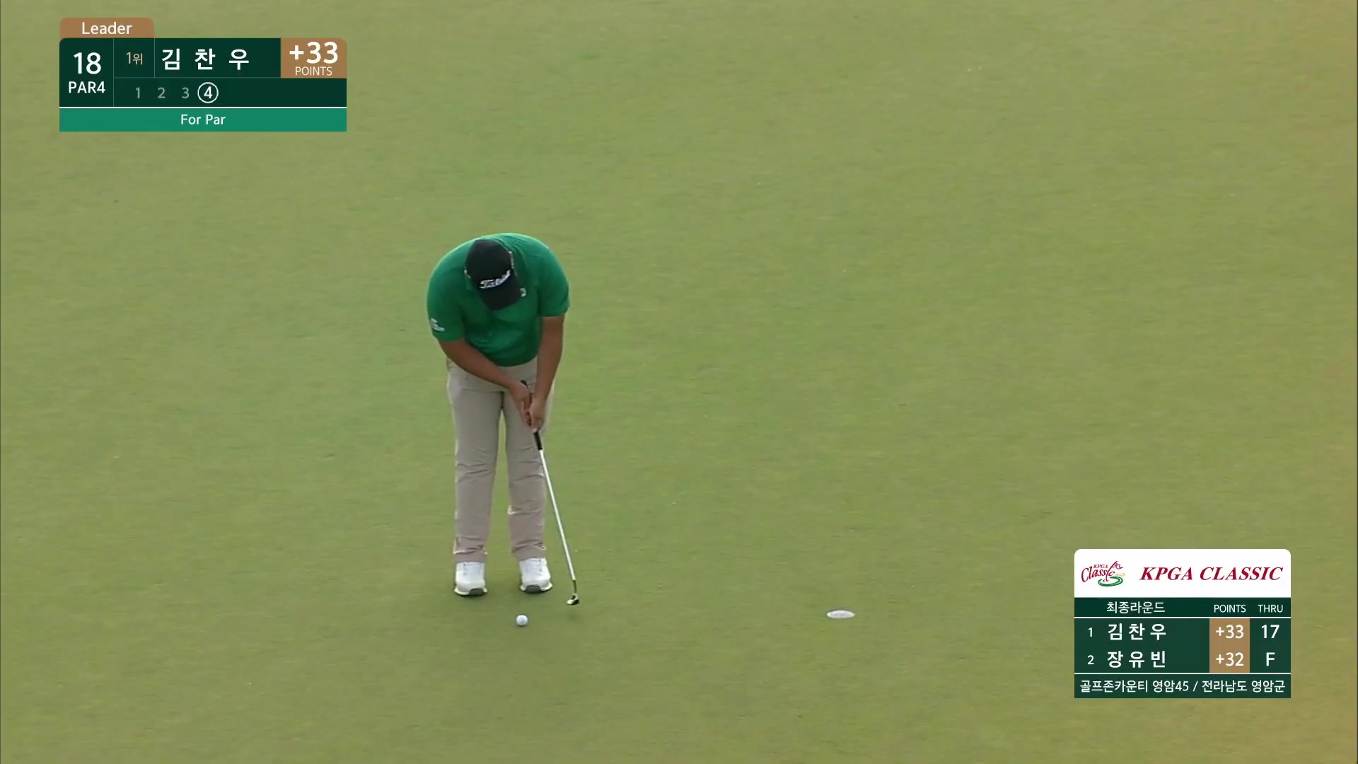 김찬우 18홀 4번째샷 [KPGA 클래식 FR]