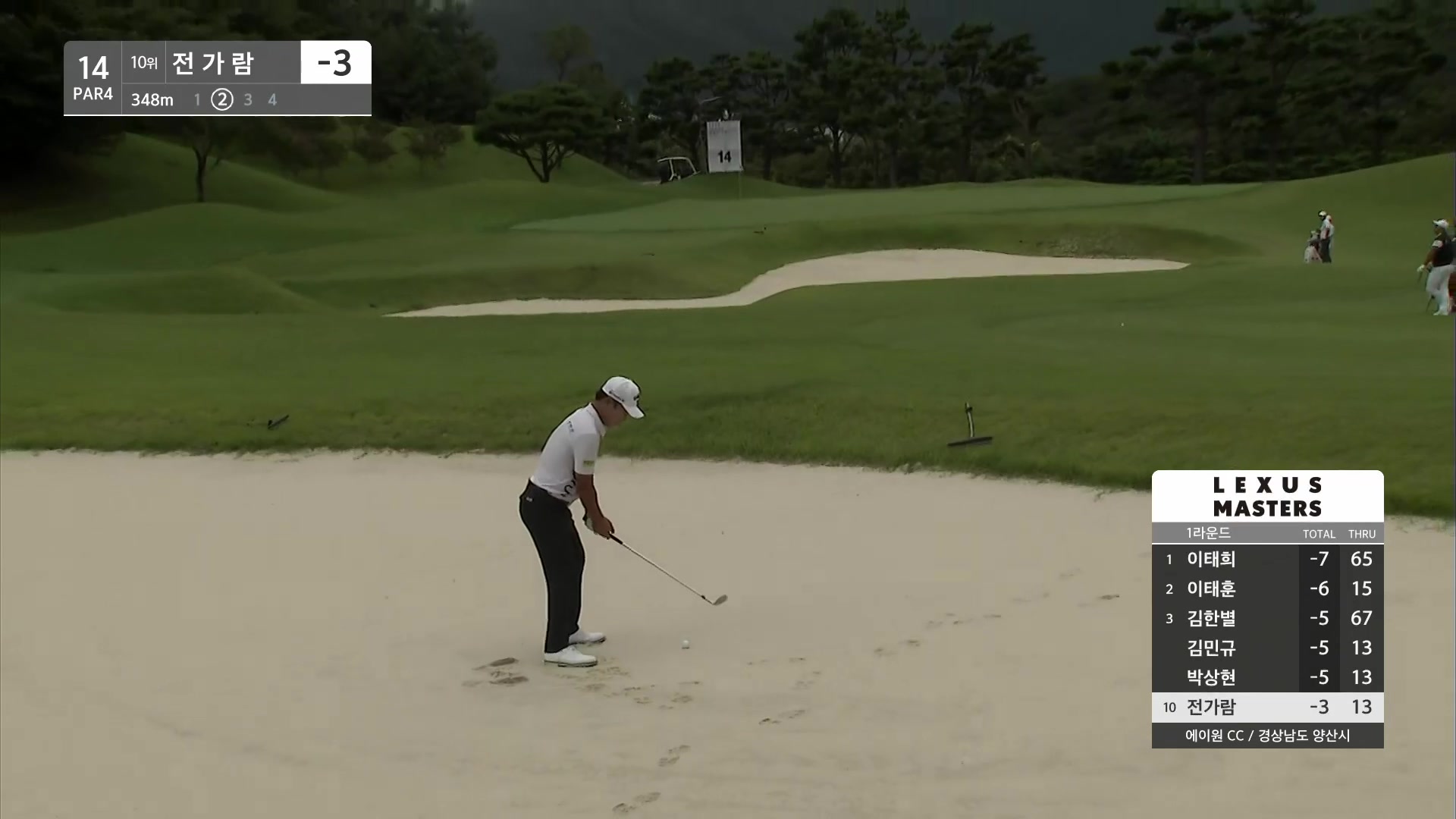 전가람 14홀 2번째샷 [2024 렉서스 마스터즈 1R]